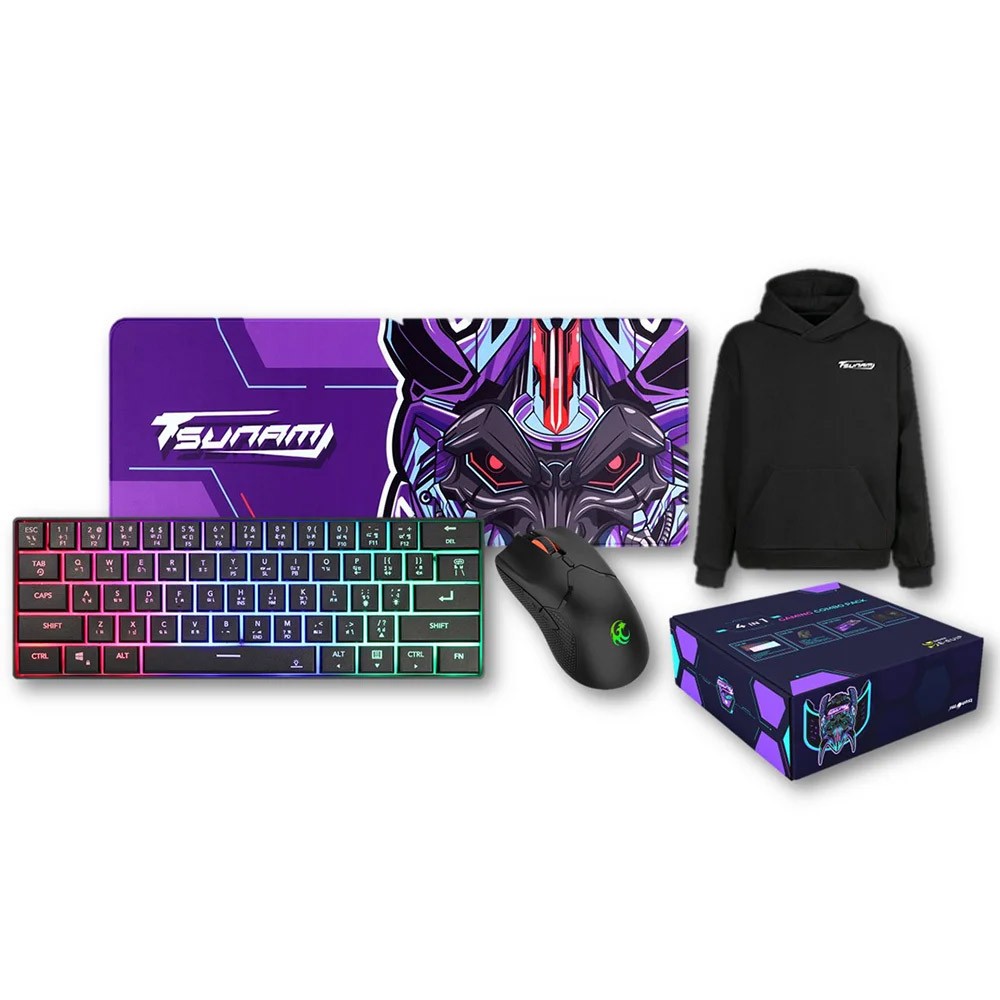 ชุดคอมโบเกมมิ่ง Tsunami Gaming Combo Pack Modern Starter 4 in 1 ...