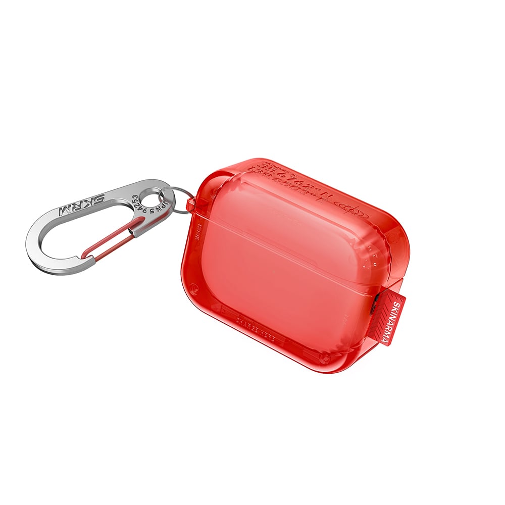 Skinarma เคส AirPods Pro 2 Saido - Red สีใส สุดคิ้วท์ | Education Studio7