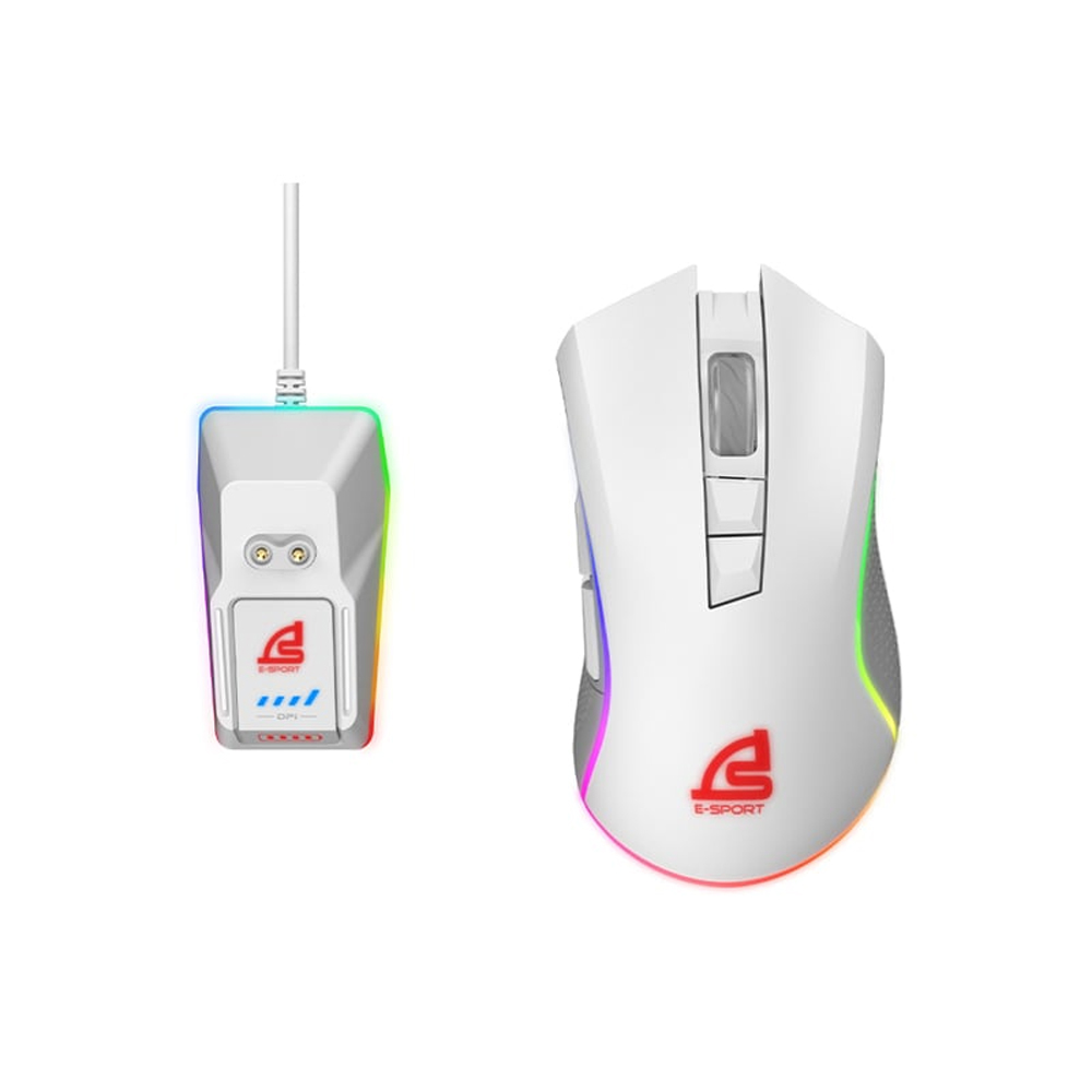 เมาส์เกมมิ่ง Signo Gaming Mouse Wireless Macro Vortex WG-900 W White ...