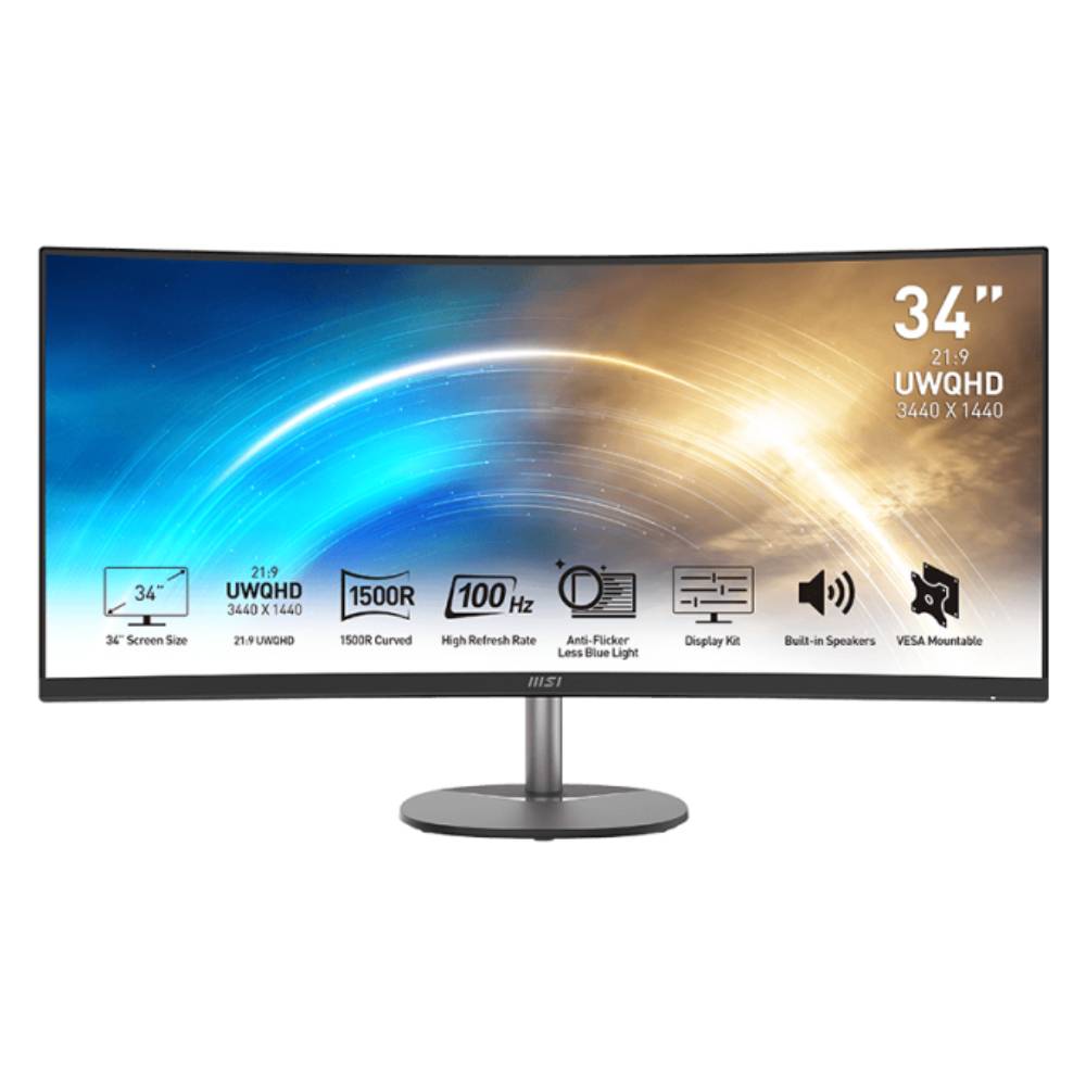 จอมอนิเตอร์ MSI MONITOR PRO MP341CQ (VA 2K 100Hz Curve 1500R SPK) จอภาพ ...