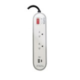 รางปลั๊กไฟ DATA TIS Plug 2 Way 1 Switch 2 USB 3M. (APUC3146 3M) White ...