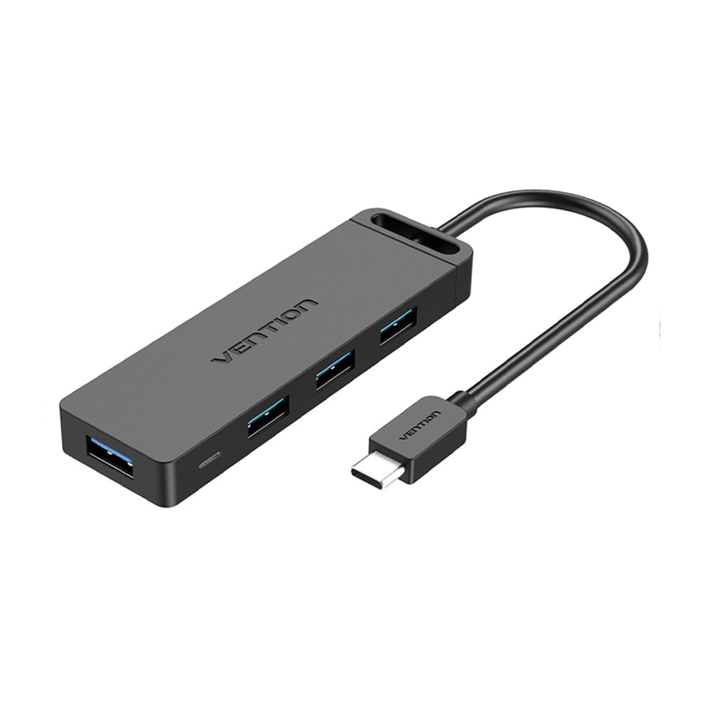 Vention ยูเอสบีฮับ USB-C to 4xUSB 3.0 with PD รุ่น TGKBB Black | Education Studio7