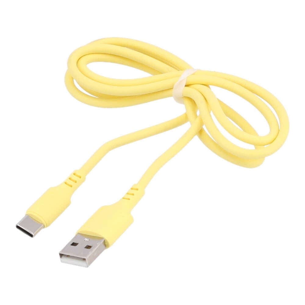 สายชาร์จ QPLUS USB-A to USB-C 2.4A Candy 1M. Yellow | Education Studio7