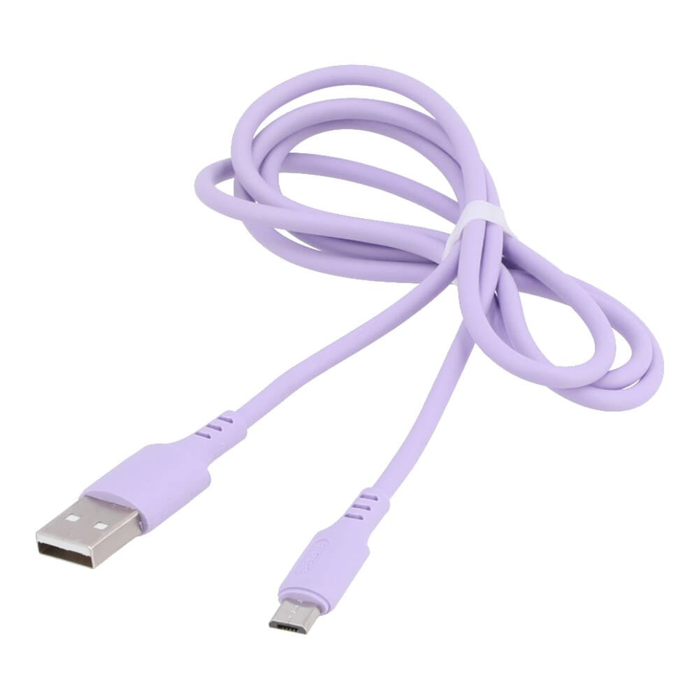 สายชาร์จ QPLUS Micro USB 2.4A Candy 1M. Purple | Education Studio7