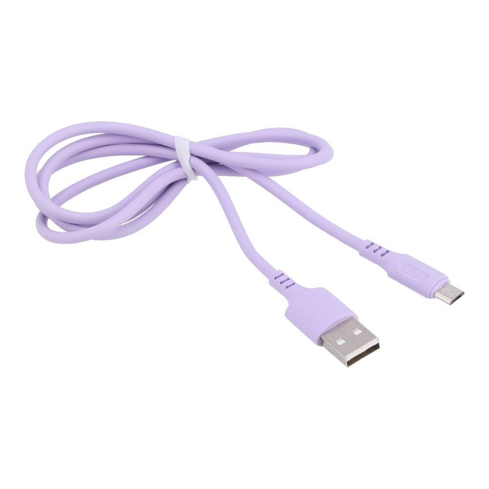 สายชาร์จ QPLUS Micro USB 2.4A Candy 1M. Purple | Education Studio7