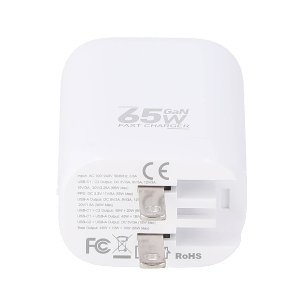 อะแดปเตอร์ TECHPRO Wall USB Charger 1 USB-A QC3.0 18W / 2 USB-C (PD65W ...