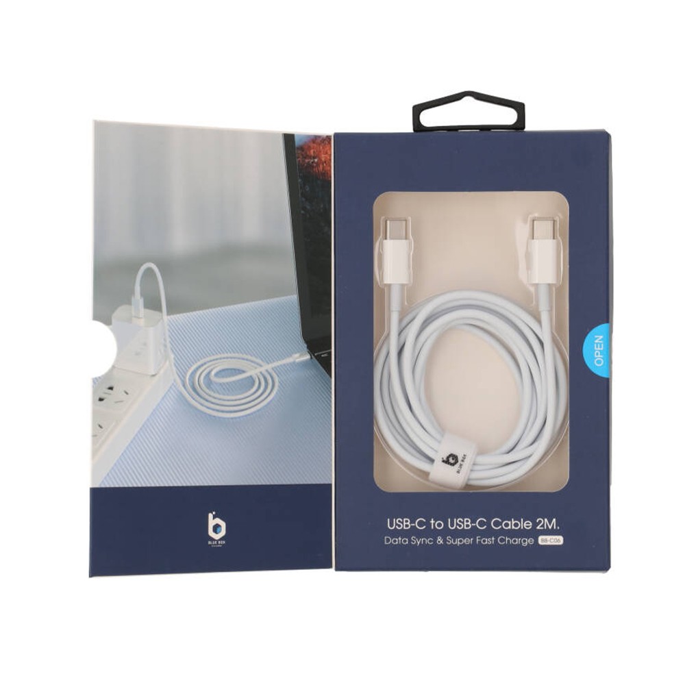 สายชาร์จ Blue Box USB-C to USB-C PD60W BB-C06 | Education Studio7