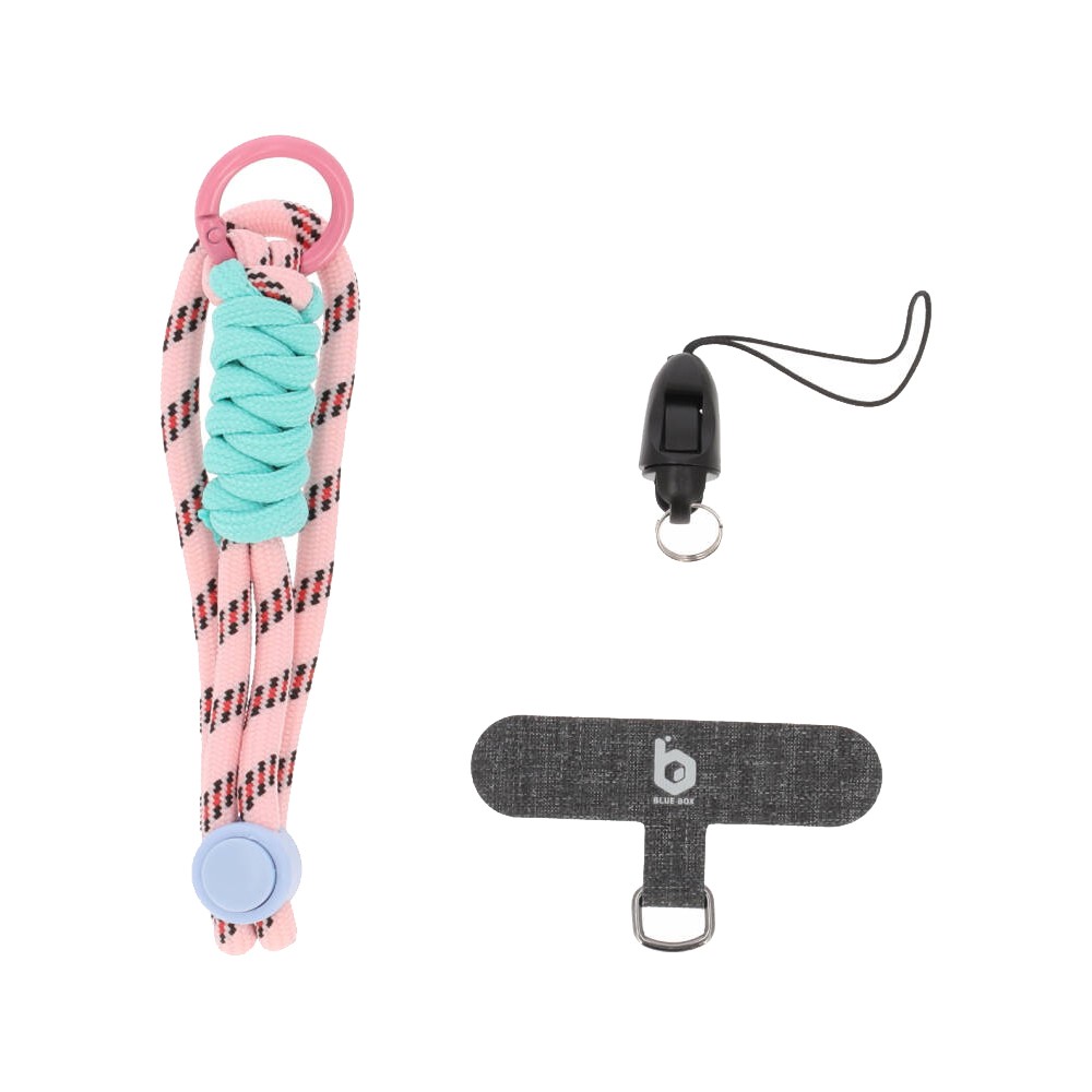 สายคล้องมือถือ Blue Box Rope Phone Strap Hanging with card - Pink/Blue ...