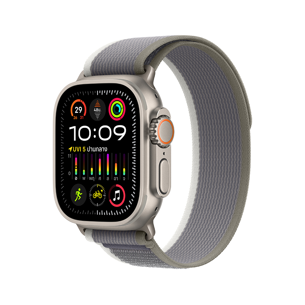 Apple Watch Ultra 2 GPS + Cellular 49mm Titanium Case with Green/Grey ...