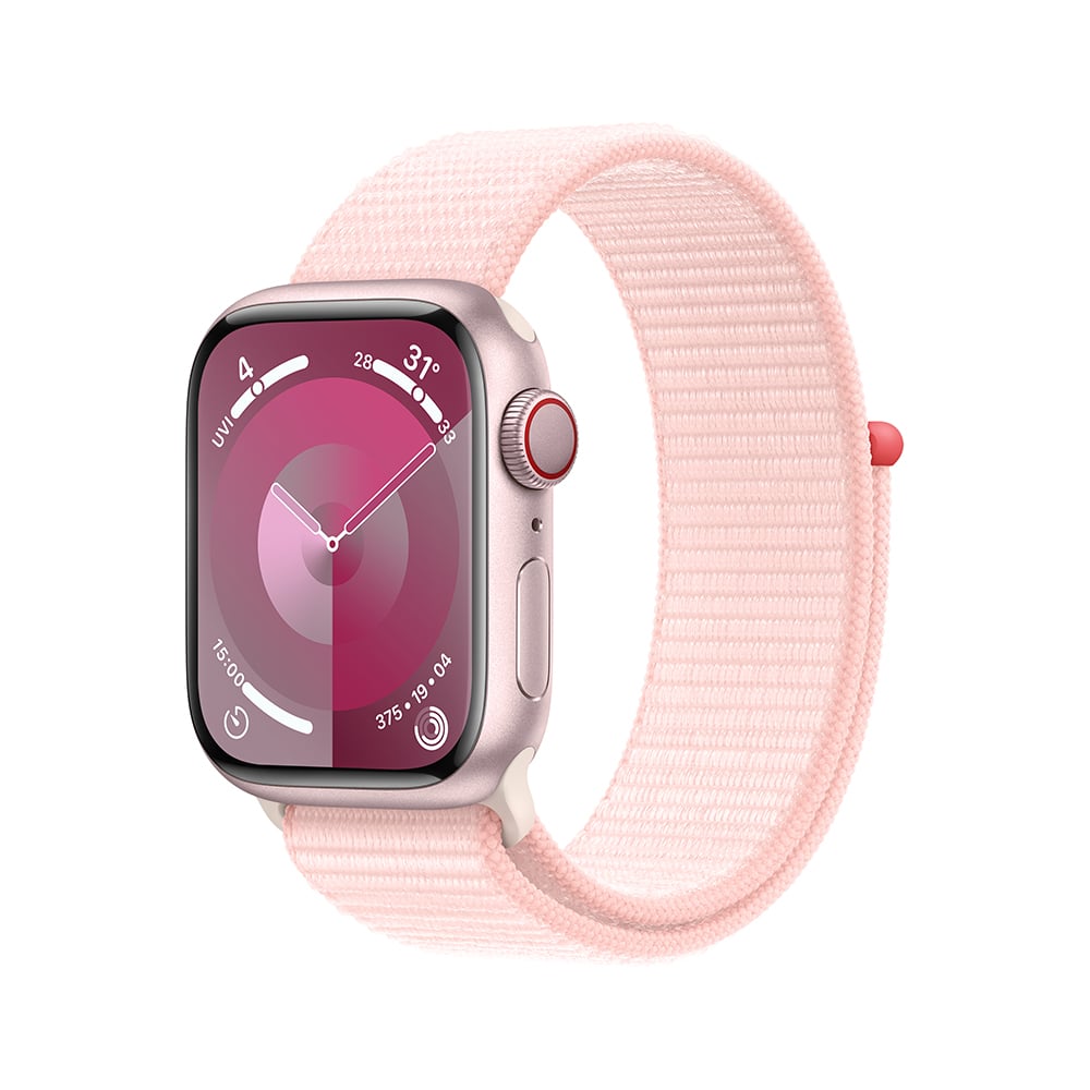 Apple Watch Series 9 GPS + Cellular 41mm Pink Aluminium Case with Light ...