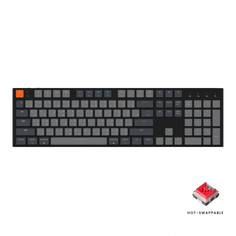 คีย์บอร์ดเกมมิ่ง Keychron Gaming Keyboard K5 Red switch Dark grey ...