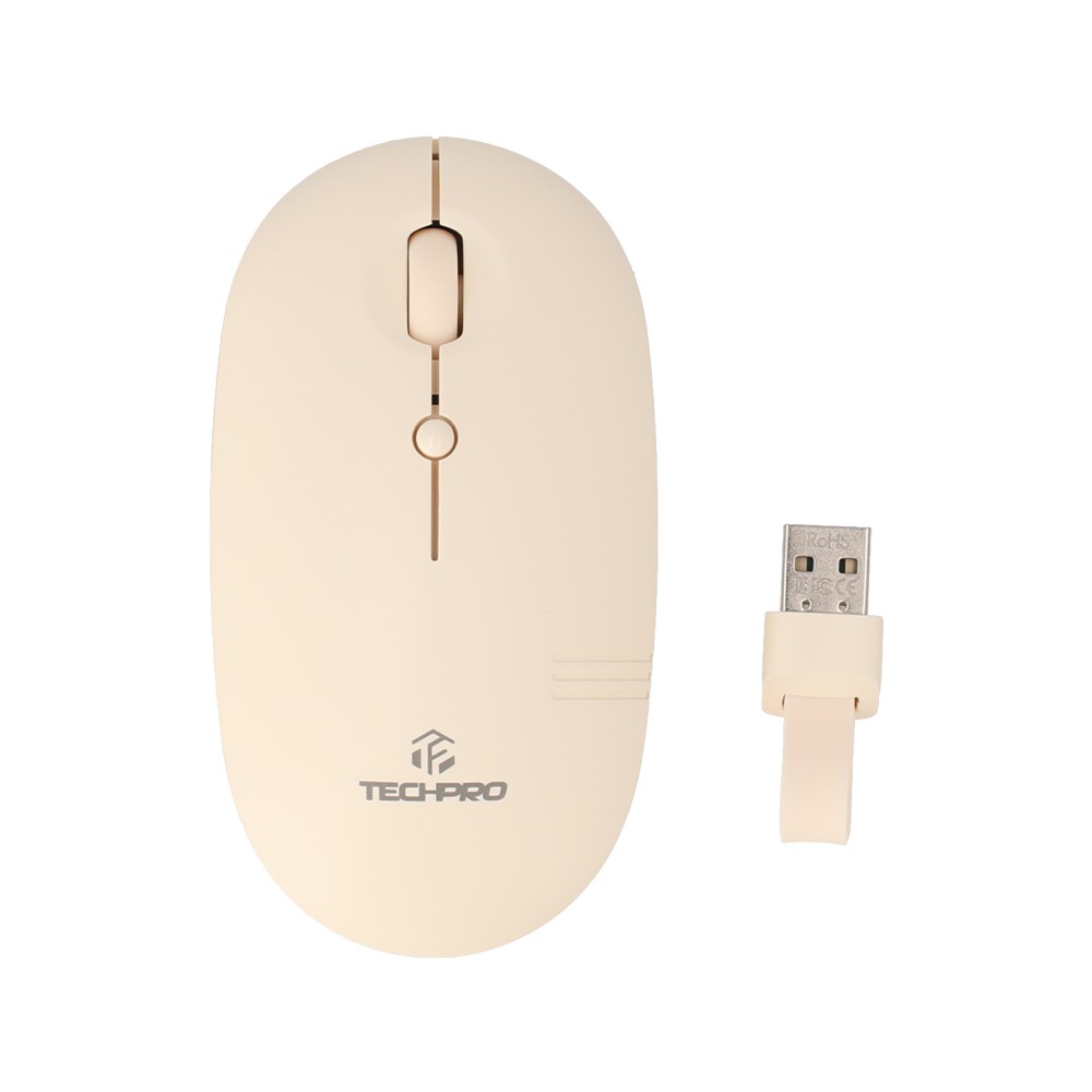 เมาส์ไร้สาย TECHPRO Edge Dual Mouse ABTM01 - Ivory | Education Studio7