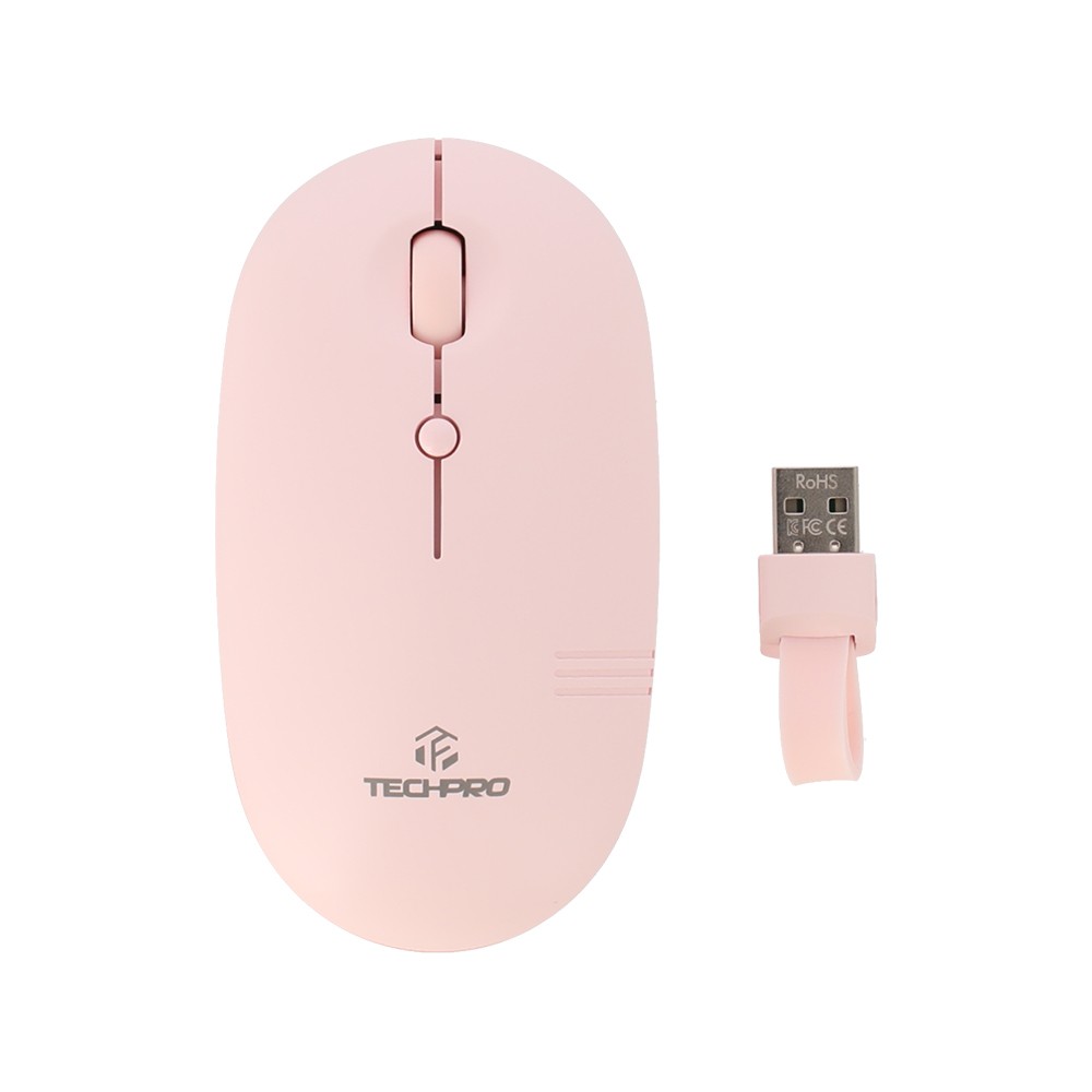 เมาส์ไร้สาย TECHPRO Edge Dual Mouse ABTM01 - Pink | Education Studio7