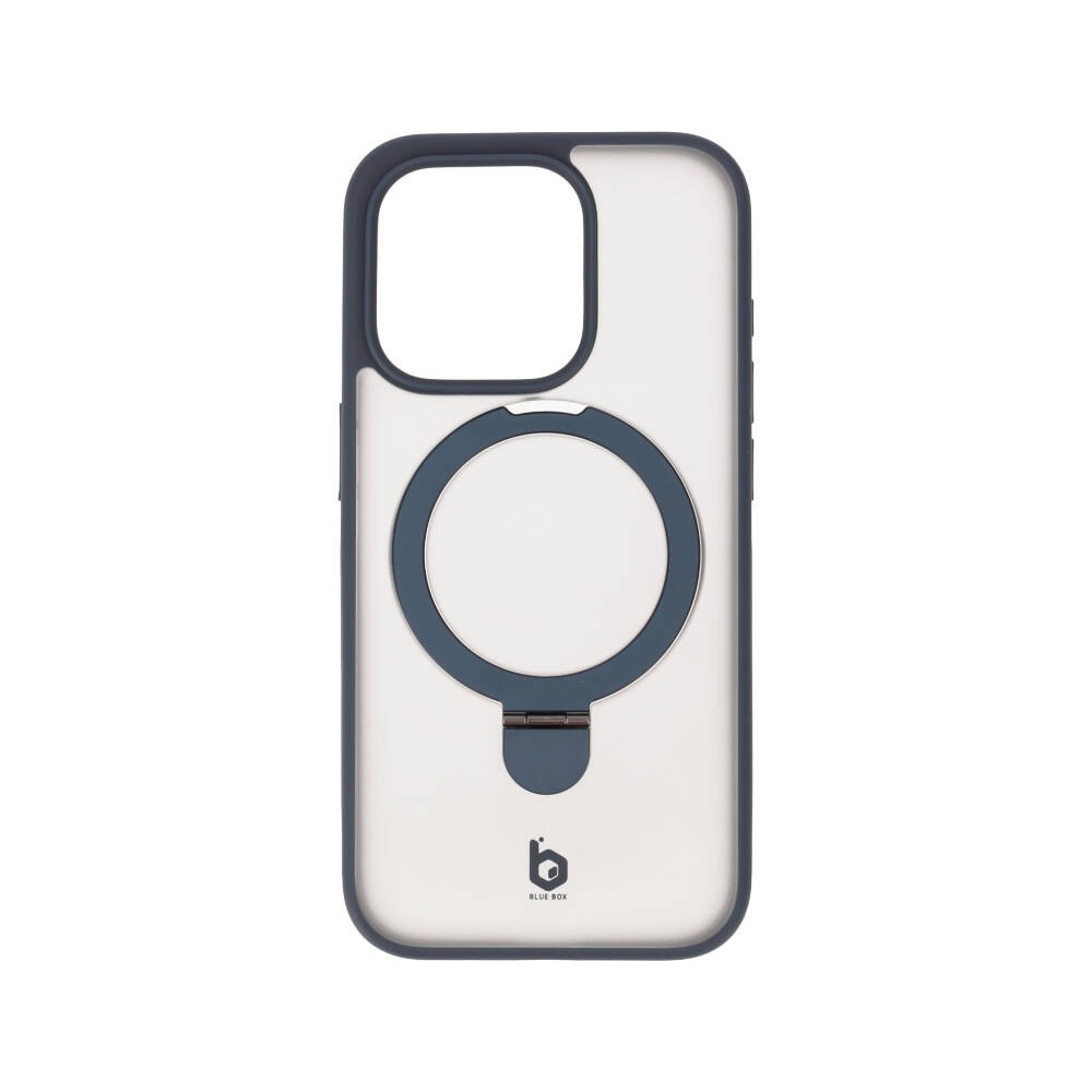 เคส Blue Box iPhone 15 Pro Matte Clear magnetic ring Blue Steel ...
