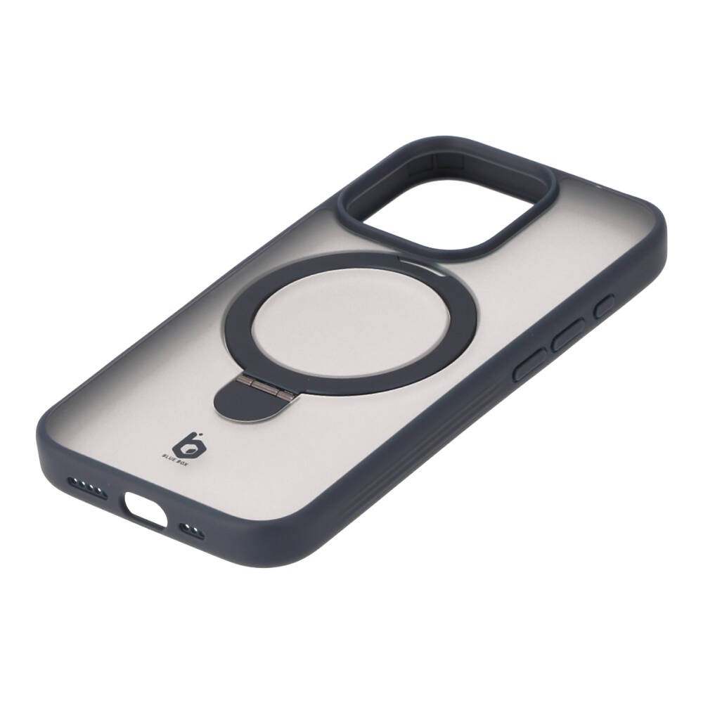 เคส Blue Box iPhone 15 Pro Matte Clear magnetic ring Blue Steel ...