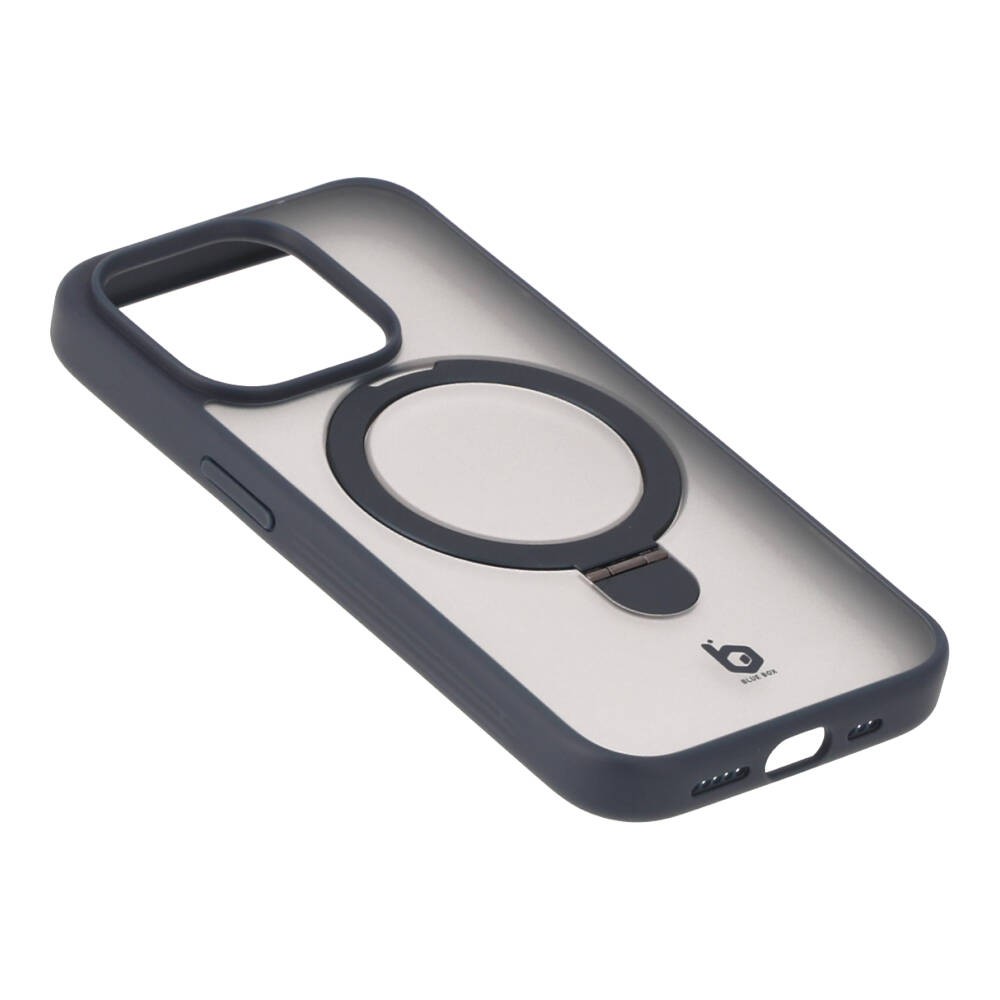 เคส Blue Box iPhone 15 Pro Matte Clear magnetic ring Blue Steel ...