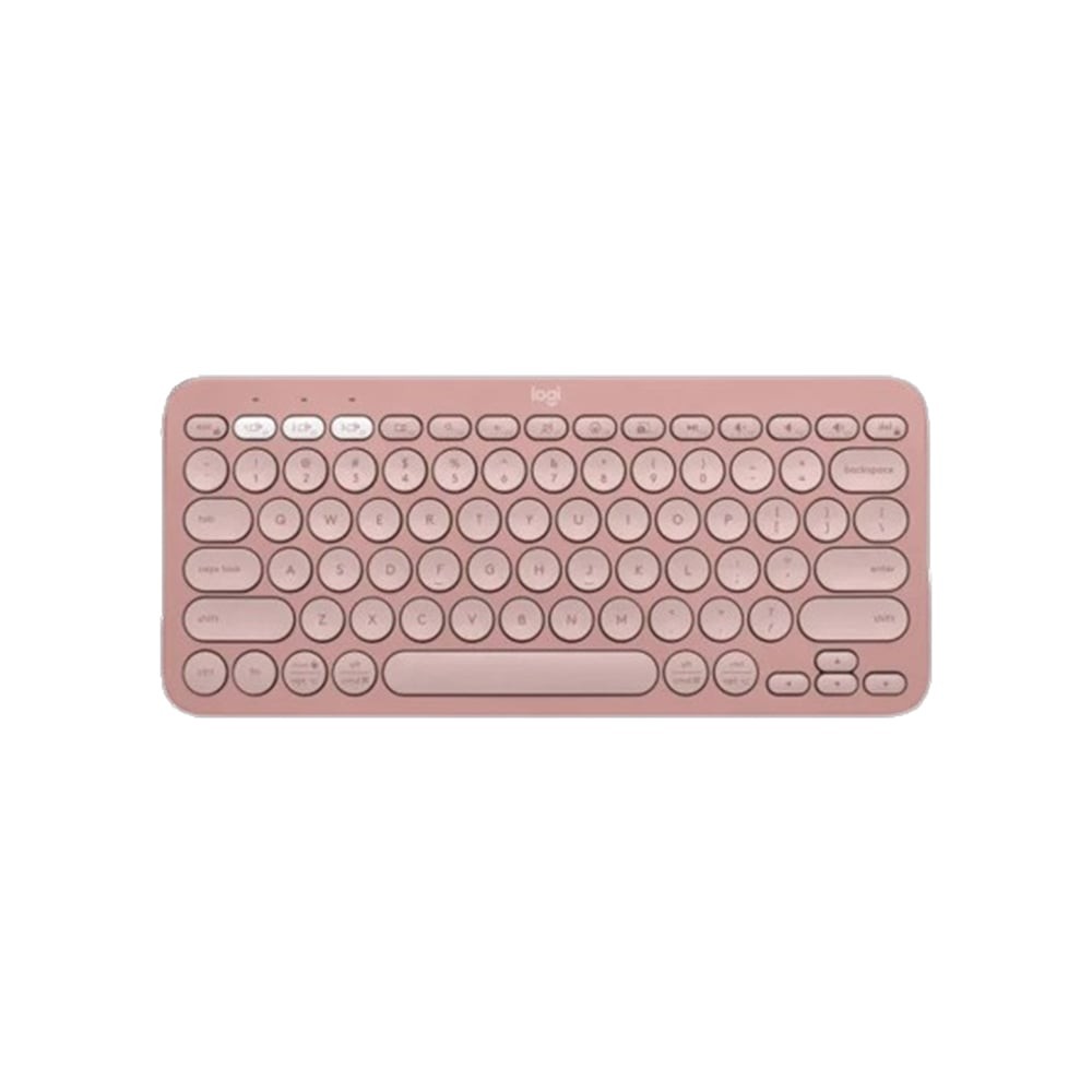 คีย์บอร์ดไร้สาย Logitech Bluetooth Keyboard Multi-Device K380s Rose (TH ...