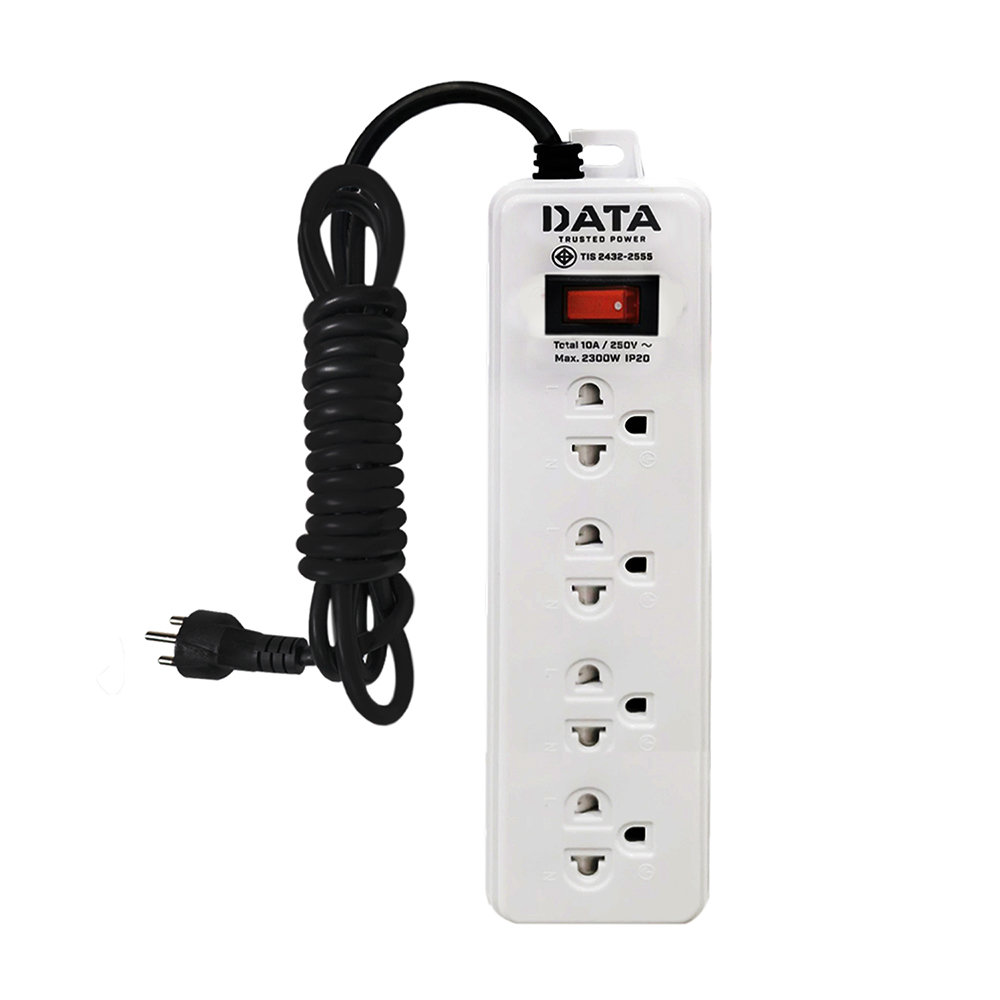 ปลั๊กไฟ Data Plug 4 Way 1 Swich 3M. TIS DY314 Pack 2 | Education Studio7