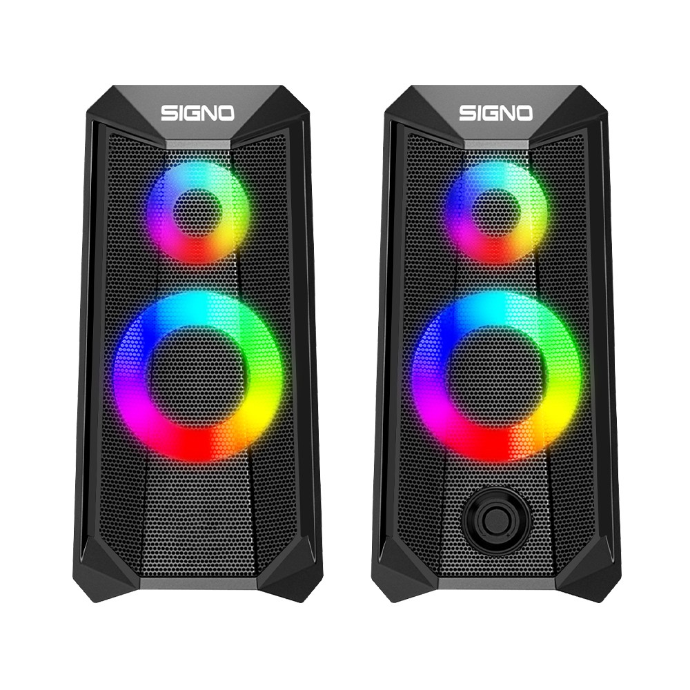 ลำโพง Signo Gaming Speaker ZAGGER SP-613 LED 2.0 Black | Education Studio7