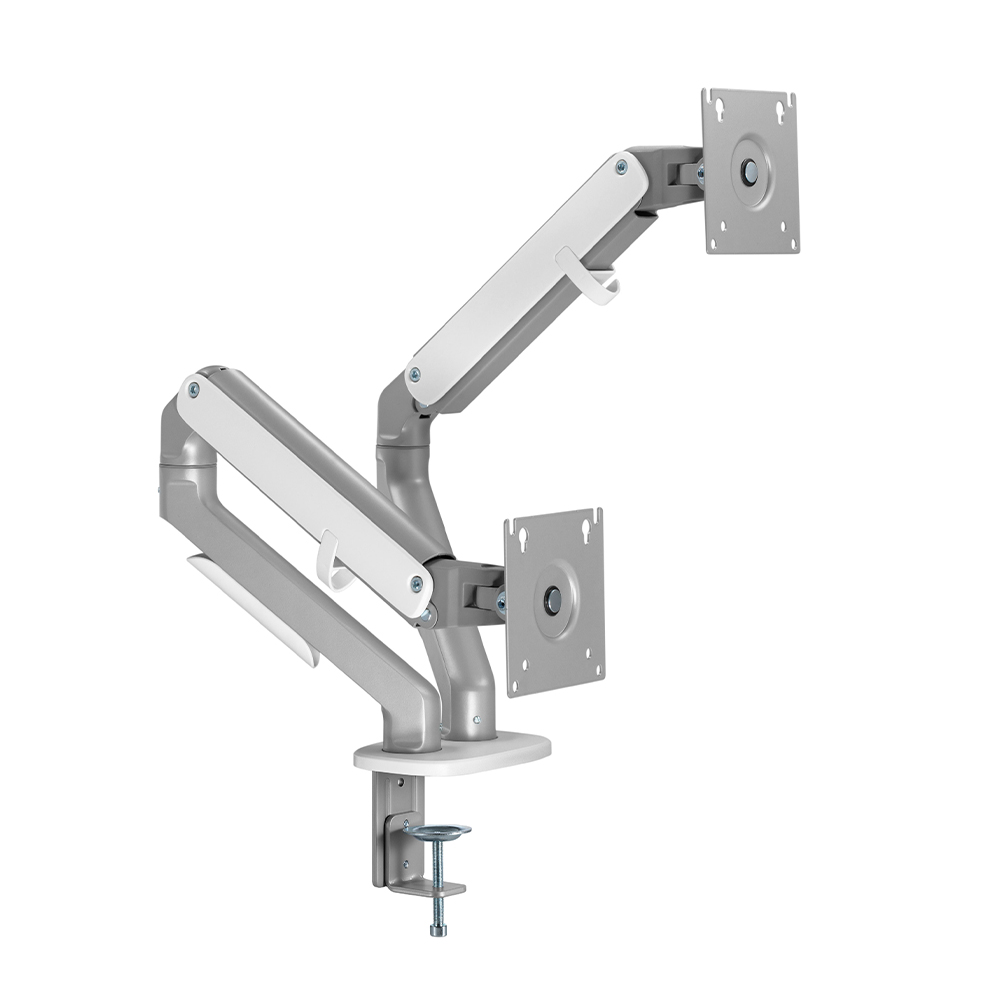 แขนจับจอมอนิเตอร์ Liv Simple Dual Monitor Arm Matte Silver | Education ...