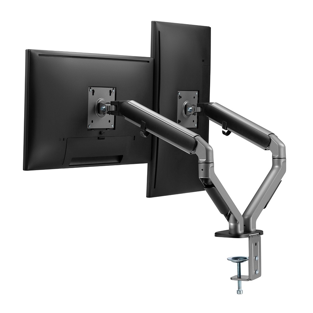 แขนจับมอนิเตอร์ Liv Simple Dual Monitor Arm Space Grey | Education Studio7