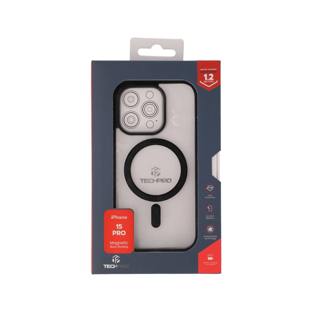เคส TECHPRO iPhone 15 Pro with Magnetic Black Shading bumper | Education Studio7