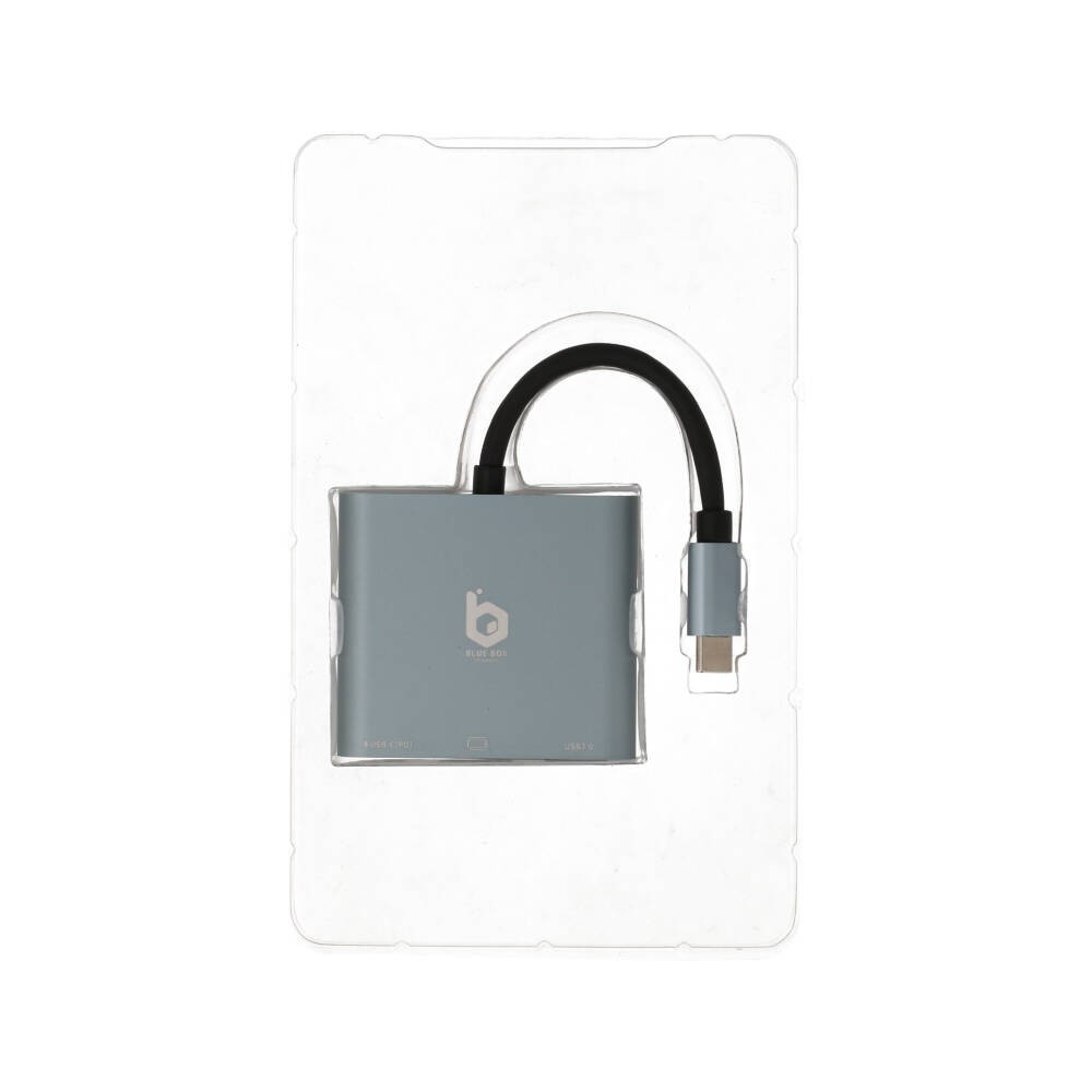 Blue Box USB Type-C Hub 3-in-1 Silver Grey | Education Studio7
