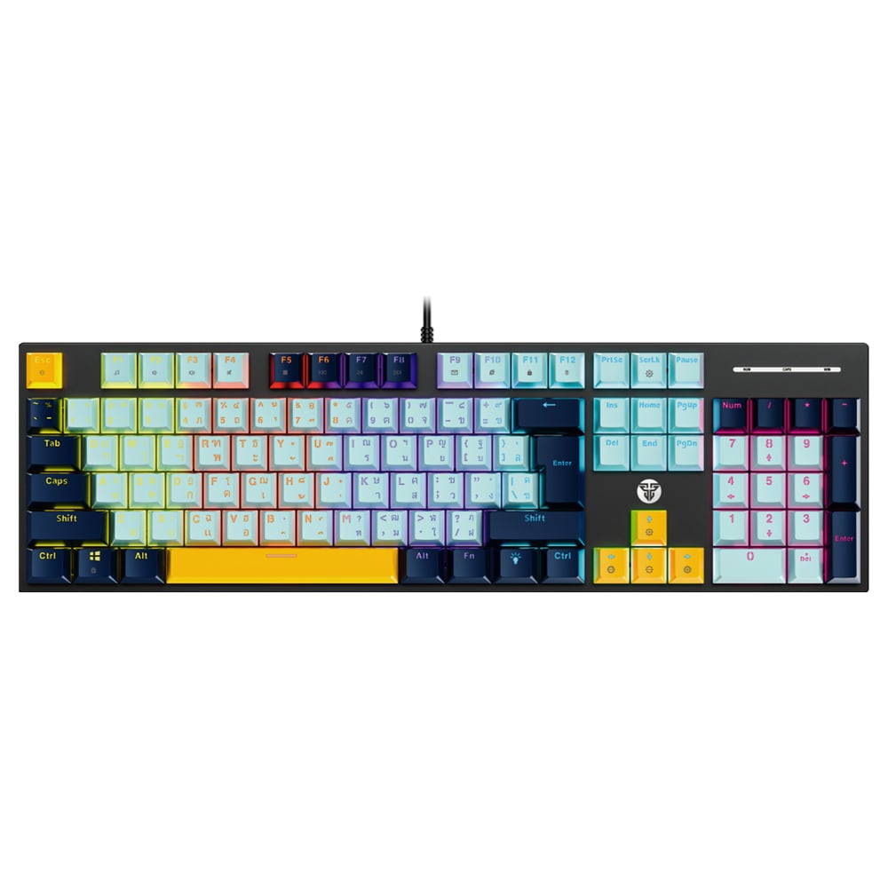 คีย์บอร์ดเกมมิ่ง Fantech รุ่น MK889 สี Sky Blue Blue Switch | Education ...