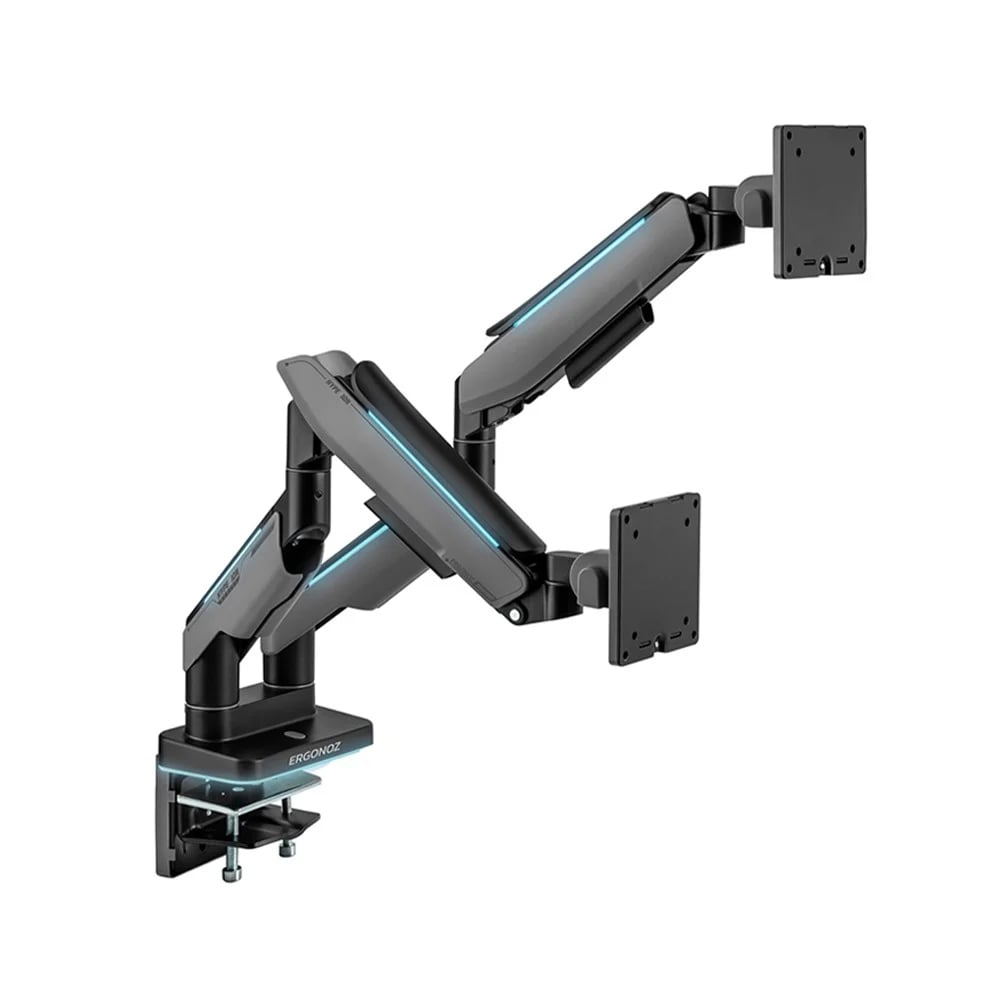 ERGONOZ Dual Monitor Arm Hyperion Twin (EGN-HPR-D-DG-RGB) | Education ...