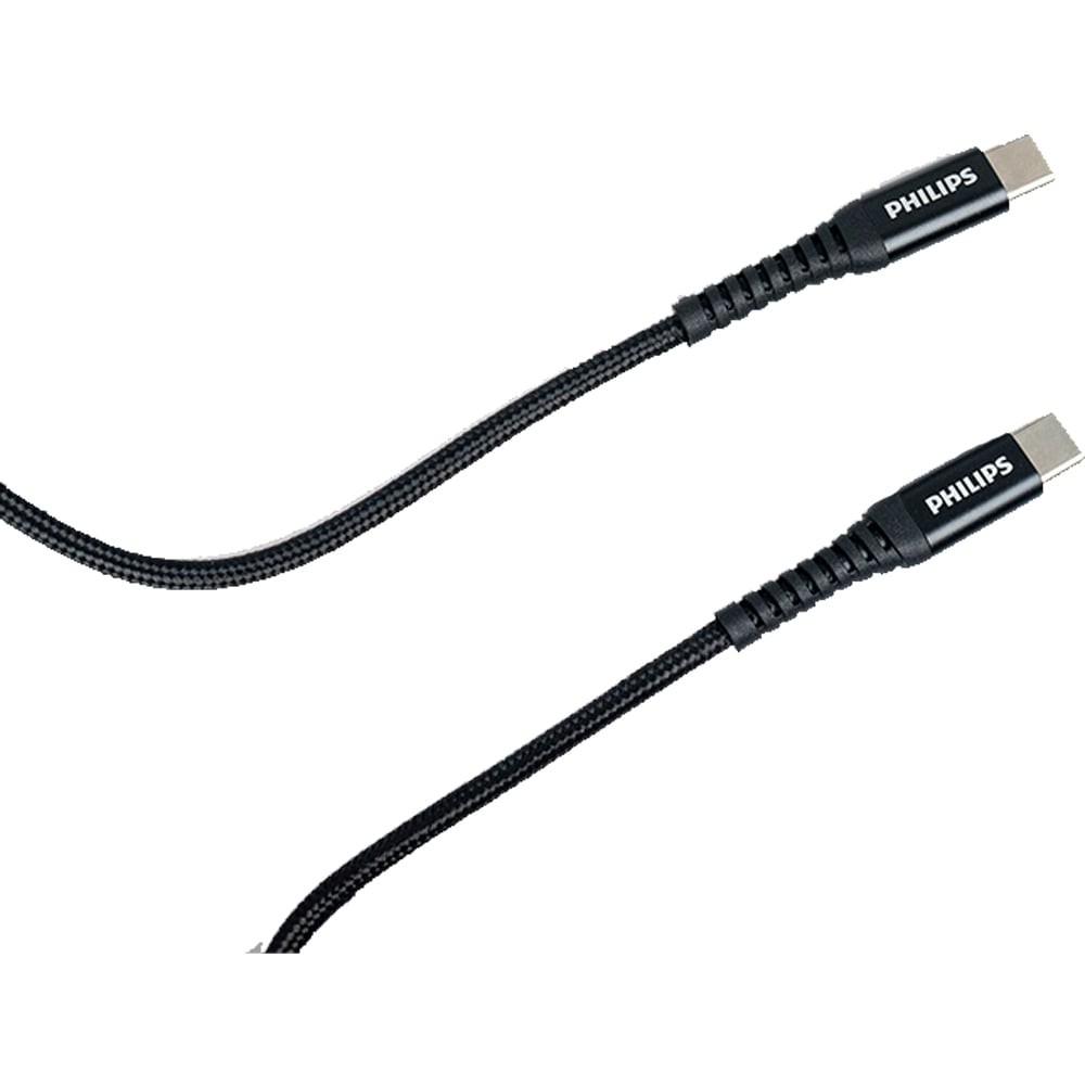 สายชาร์จ Philips USB-C to USB-C Cable 100W 1M. Black | Education Studio7